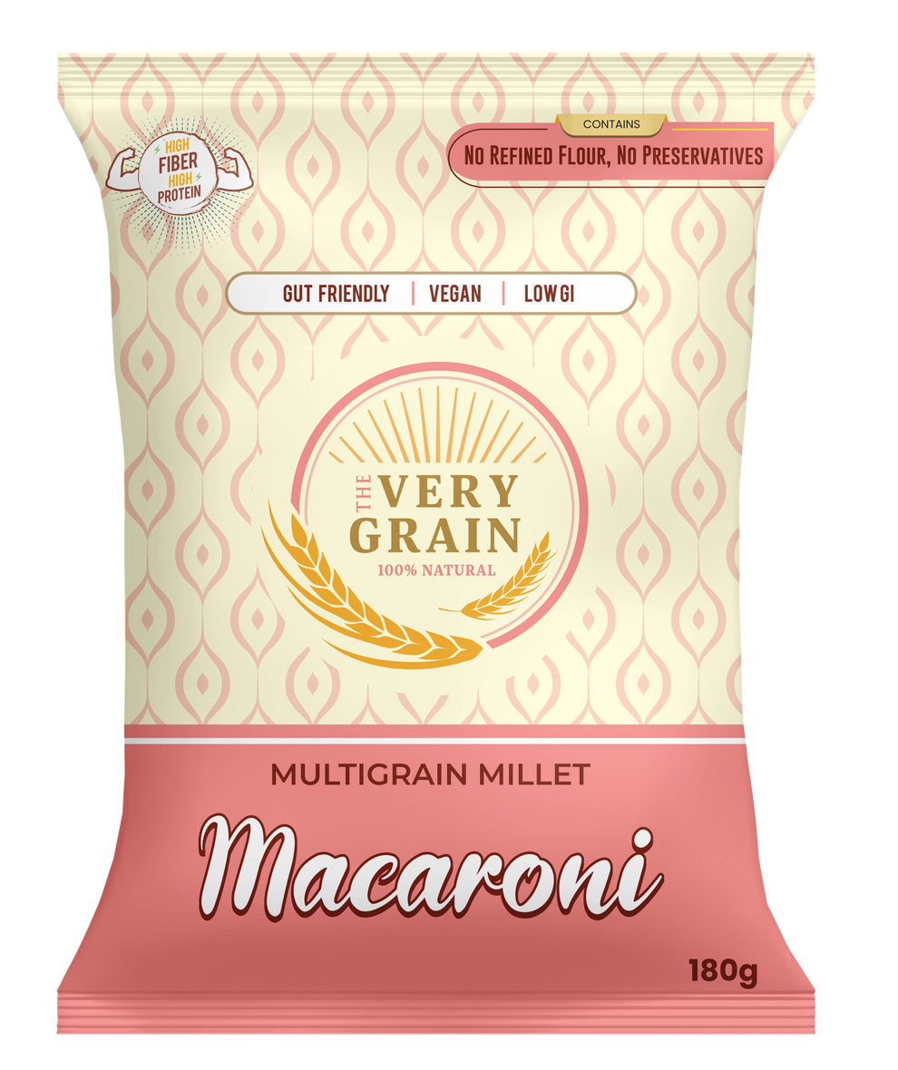 Multigrain Millet Macaroni (Zero Maida, Low GI, High Protein) - 180 Gm ...